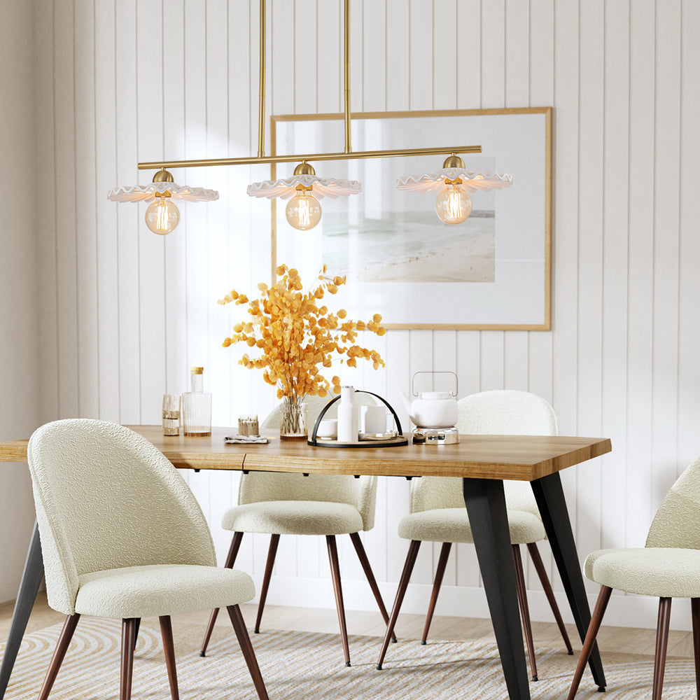 Ceramic Brass 3-Light Kitchen Island Chandelier | Farmhouze Light