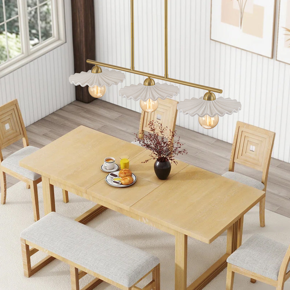 Ceramic Brass 3-Light Kitchen Island Chandelier | Farmhouze Light