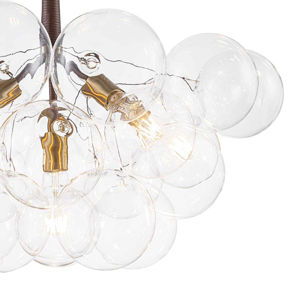 Dimmable Glam Cluster Glass Globe Bubble Chandelier | Farmhouze Light