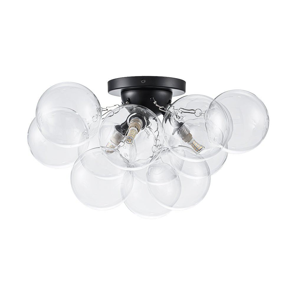 Brass Glass Globe Cluster Bubble Semi-Flush Mount | Farmhouze Light