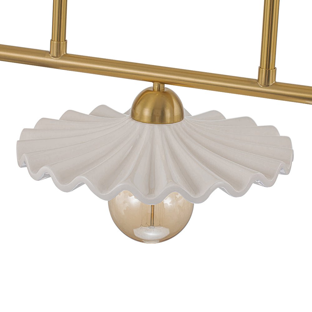 Ceramic Brass 3-Light Kitchen Island Chandelier | Farmhouze Light