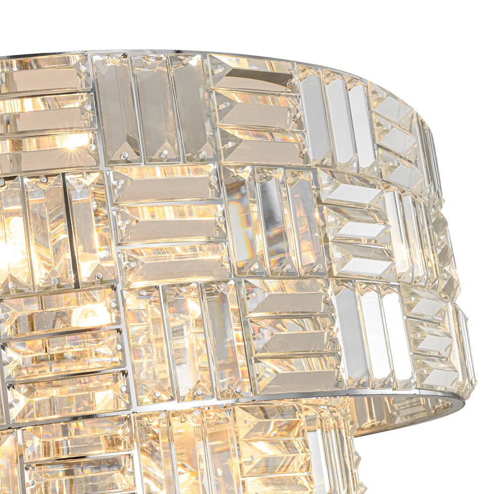 Modern Radiant crystal 3-Tier Drum Cage Chandelier | Farmhouze Light