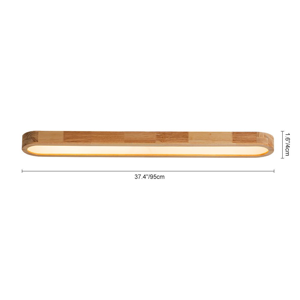 Farmhouse Wooden Oblong Dimmable LED Ceiling Light | Farmhouze Light