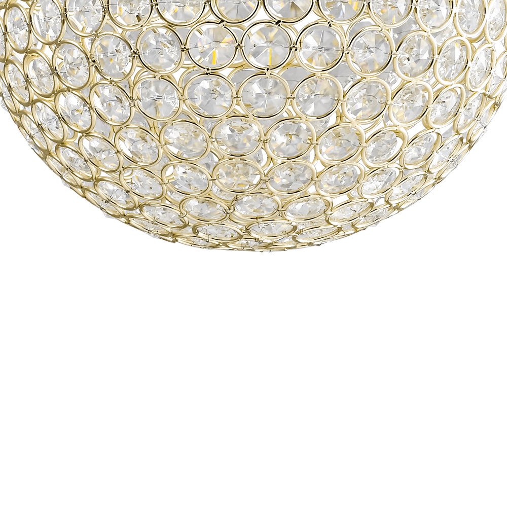 Mid-Century Modern Gold Crystal Sphere Chandelier | Farmhouze Light