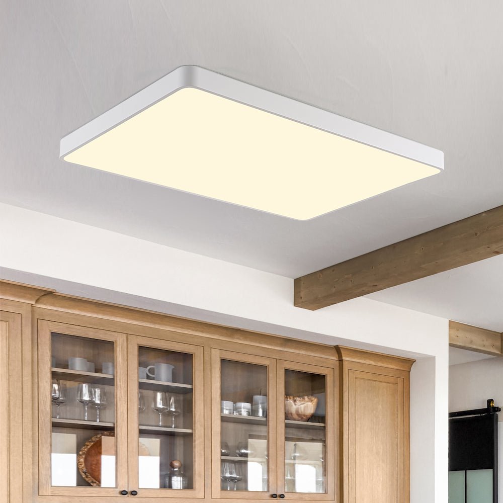 Modern Large Rectangular Dimmable LED Flush Mount | Farmhouze Light