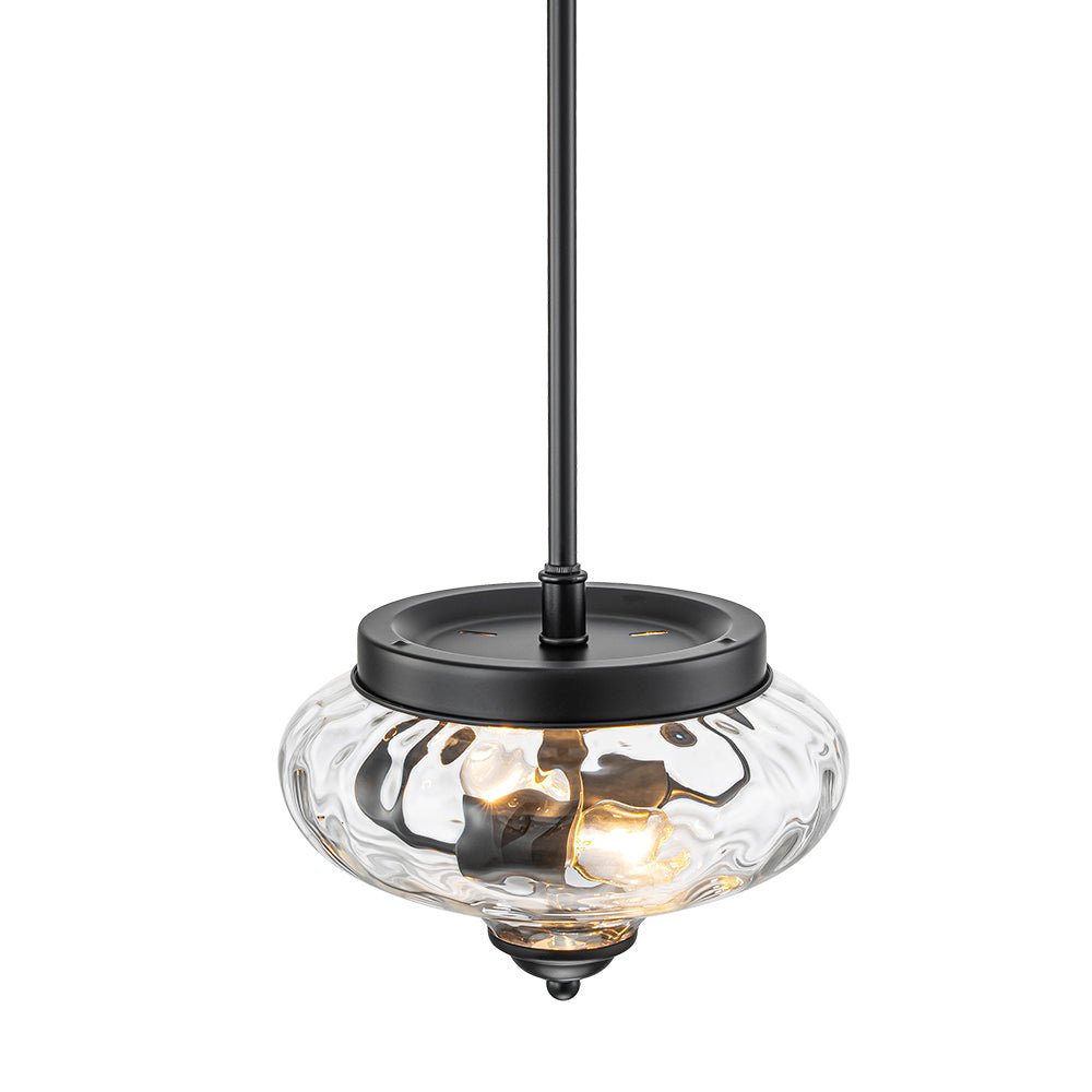 Modern Round Hammered Water Glass Ceiling Pendant | Farmhouze Light