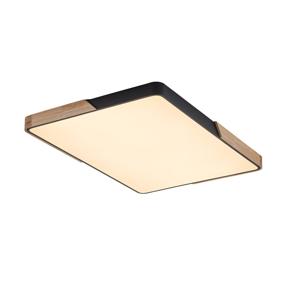 Wood Rectangle LED Ceiling Light | Farmhouze Light | Square Flush Mount ...