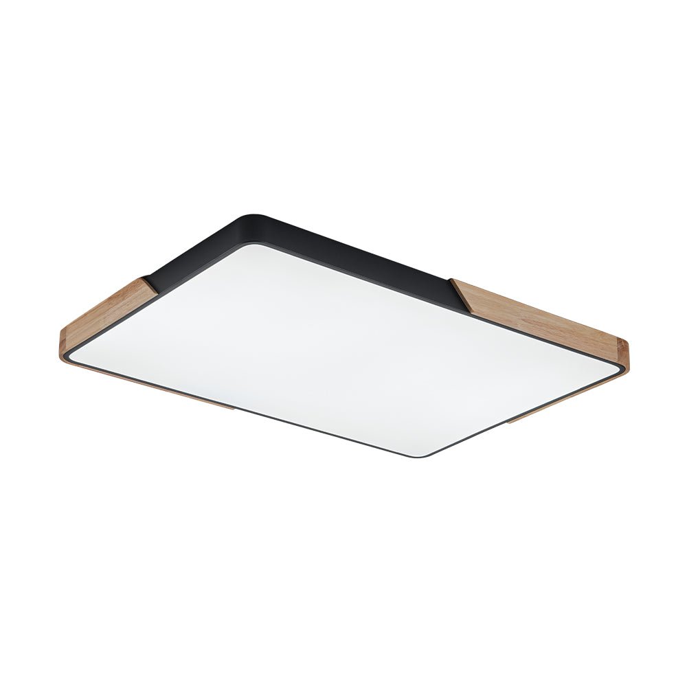 Wood Rectangle LED Ceiling Light | Farmhouze Light | Square Flush Mount ...