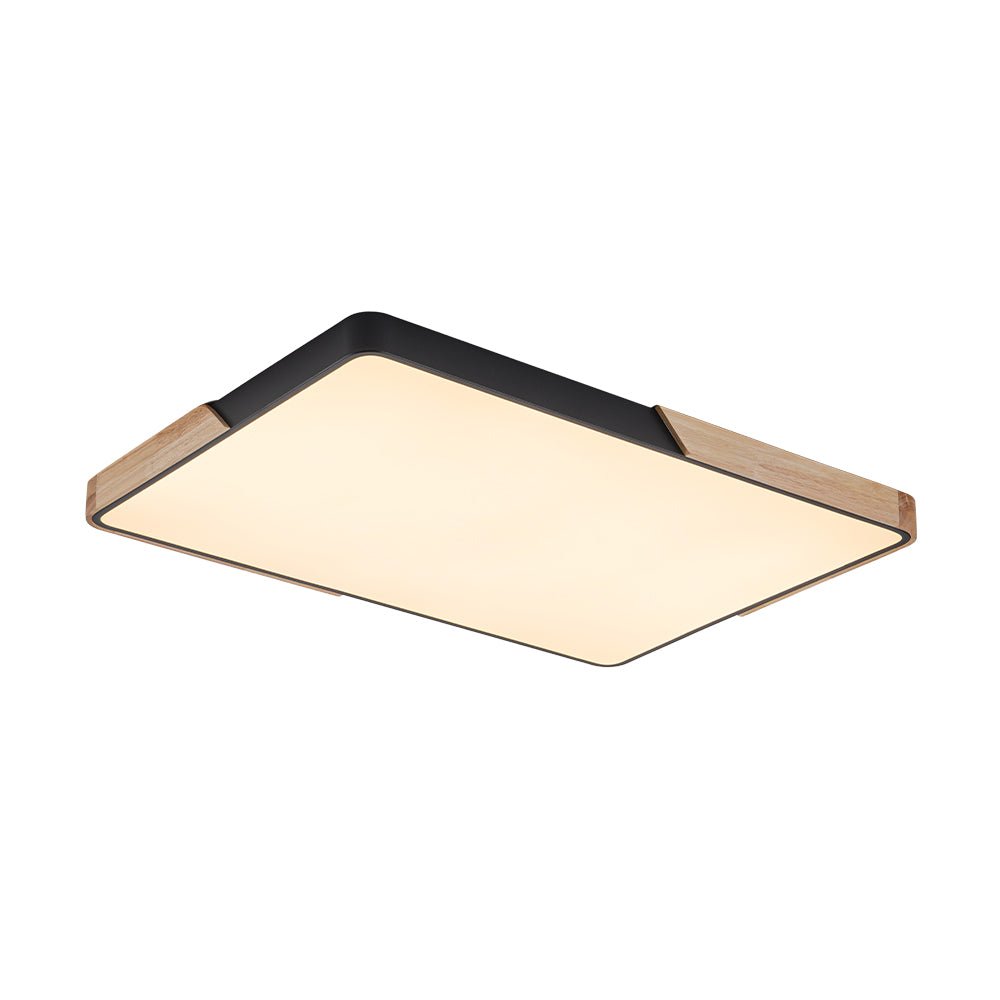 Wood Rectangle LED Ceiling Light | Farmhouze Light | Square Flush Mount ...