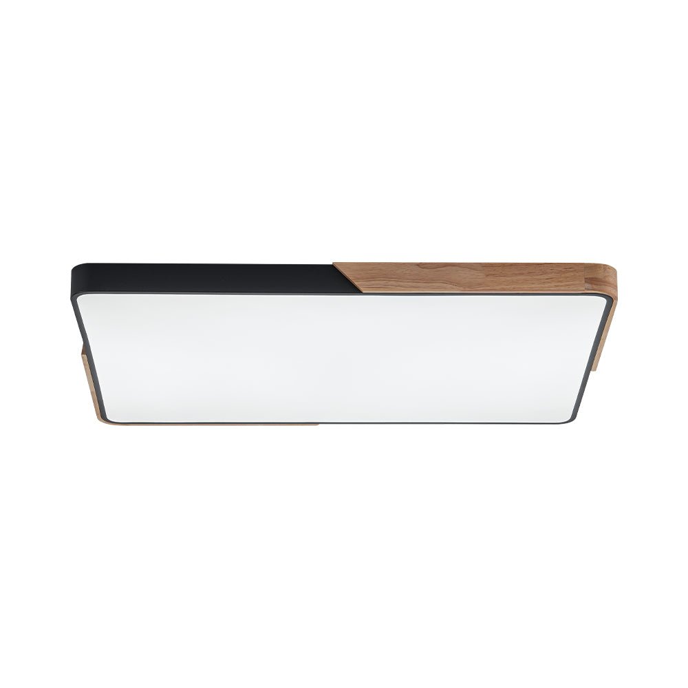 Wood Rectangle LED Ceiling Light | Farmhouze Light | Square Flush Mount ...