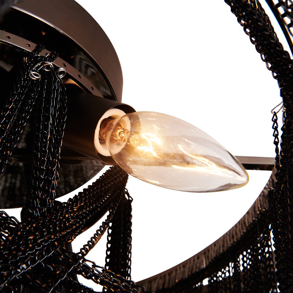 5-Light Statement Draped Chain Flush Mount Light | Farmhouze Light