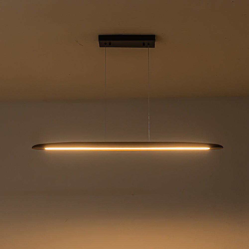 Dimmable Warm LED Walnut Wood Linear Pendant Light | Farmhouze Light