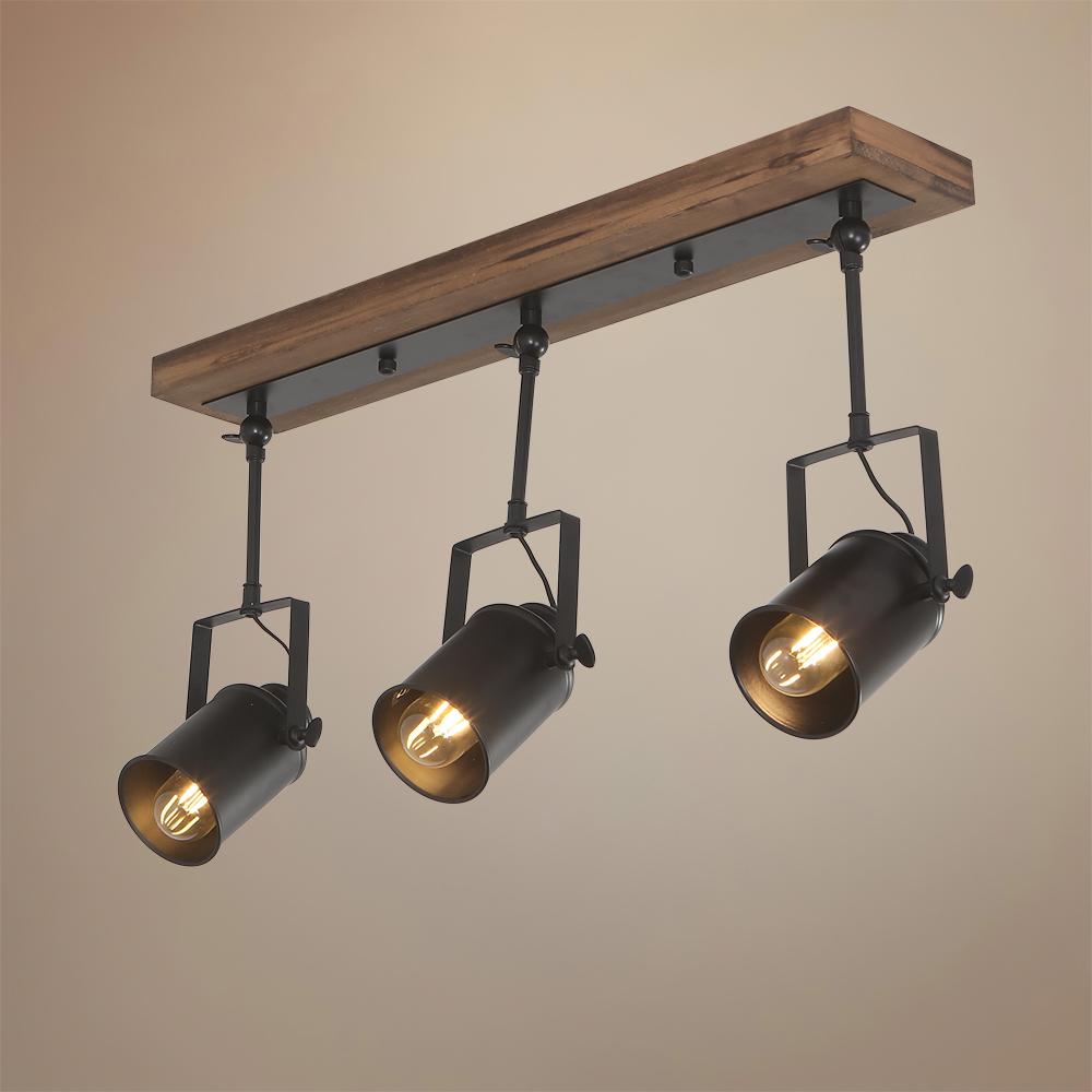 Farmhouse Black 3 Light Track Ceiling Light | Farmhouze Light ...
