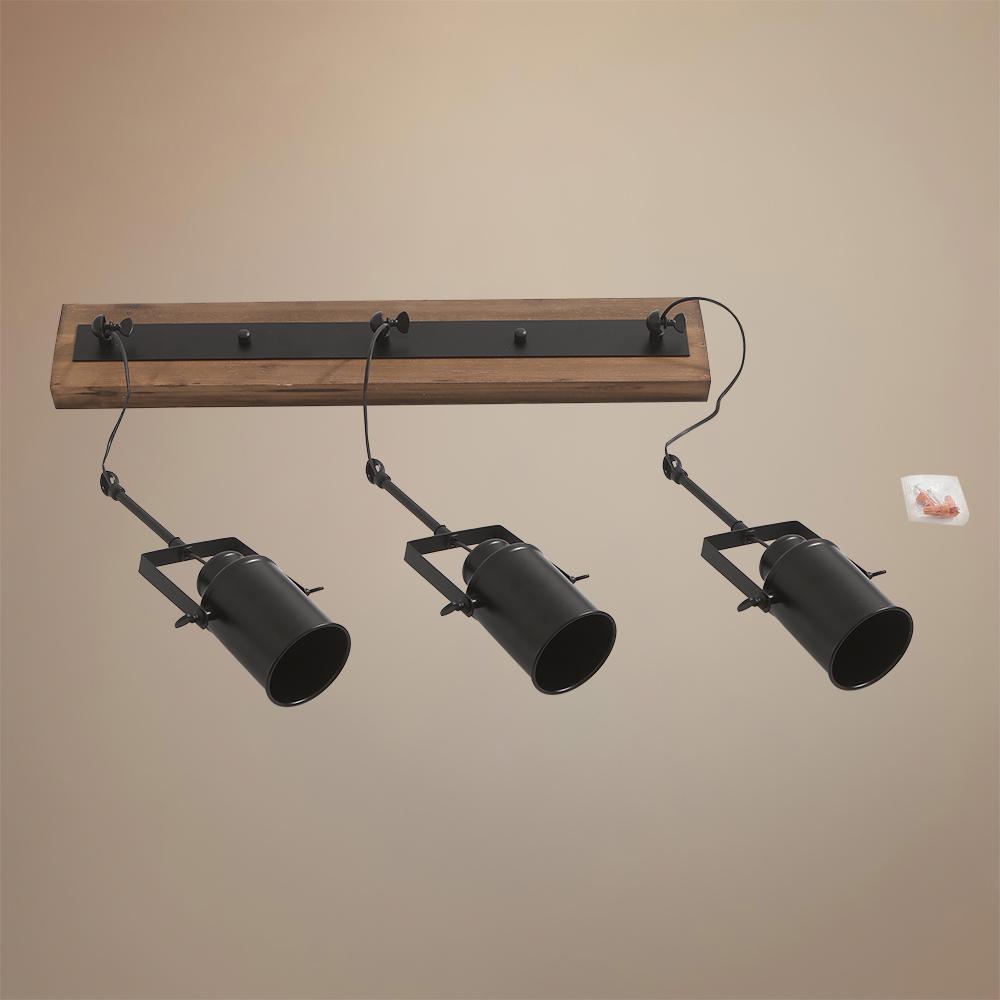 Farmhouse Black 3 Light Track Ceiling Light | Farmhouze Light ...