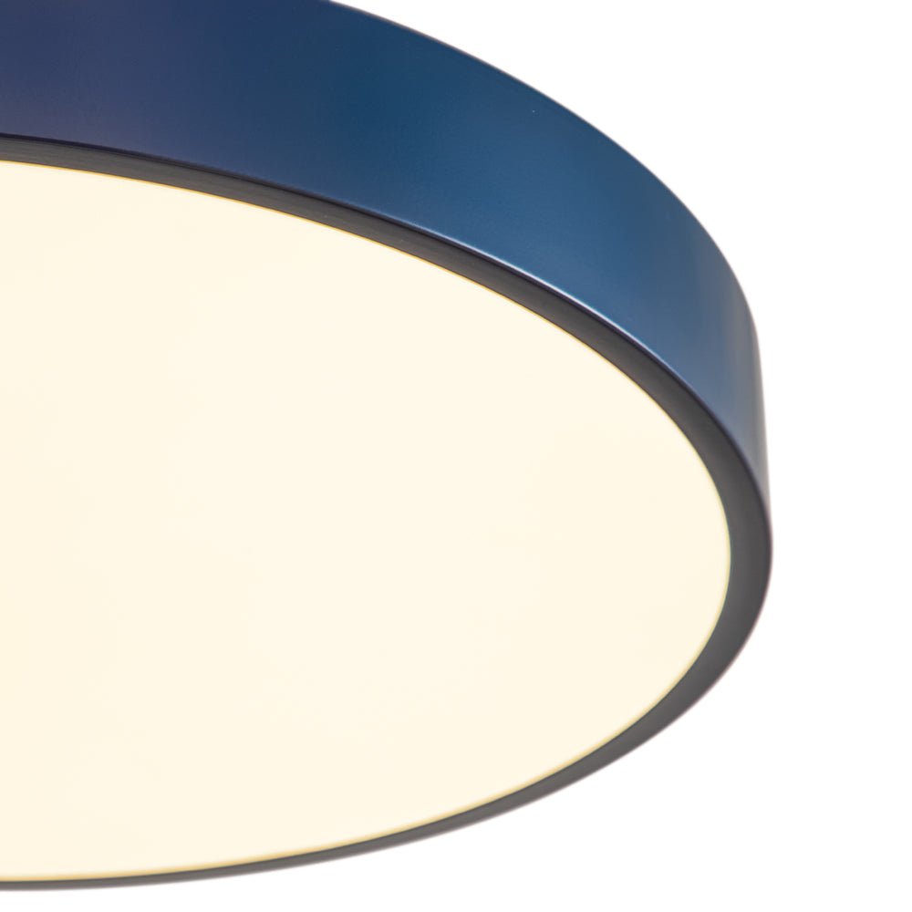 Scandinavian Blue Round LED Semi Flush Mount Light | Farmhouze Light