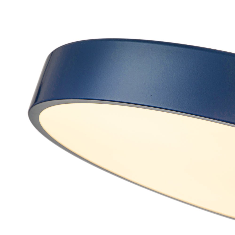 Scandinavian Blue Round LED Semi Flush Mount Light | Farmhouze Light