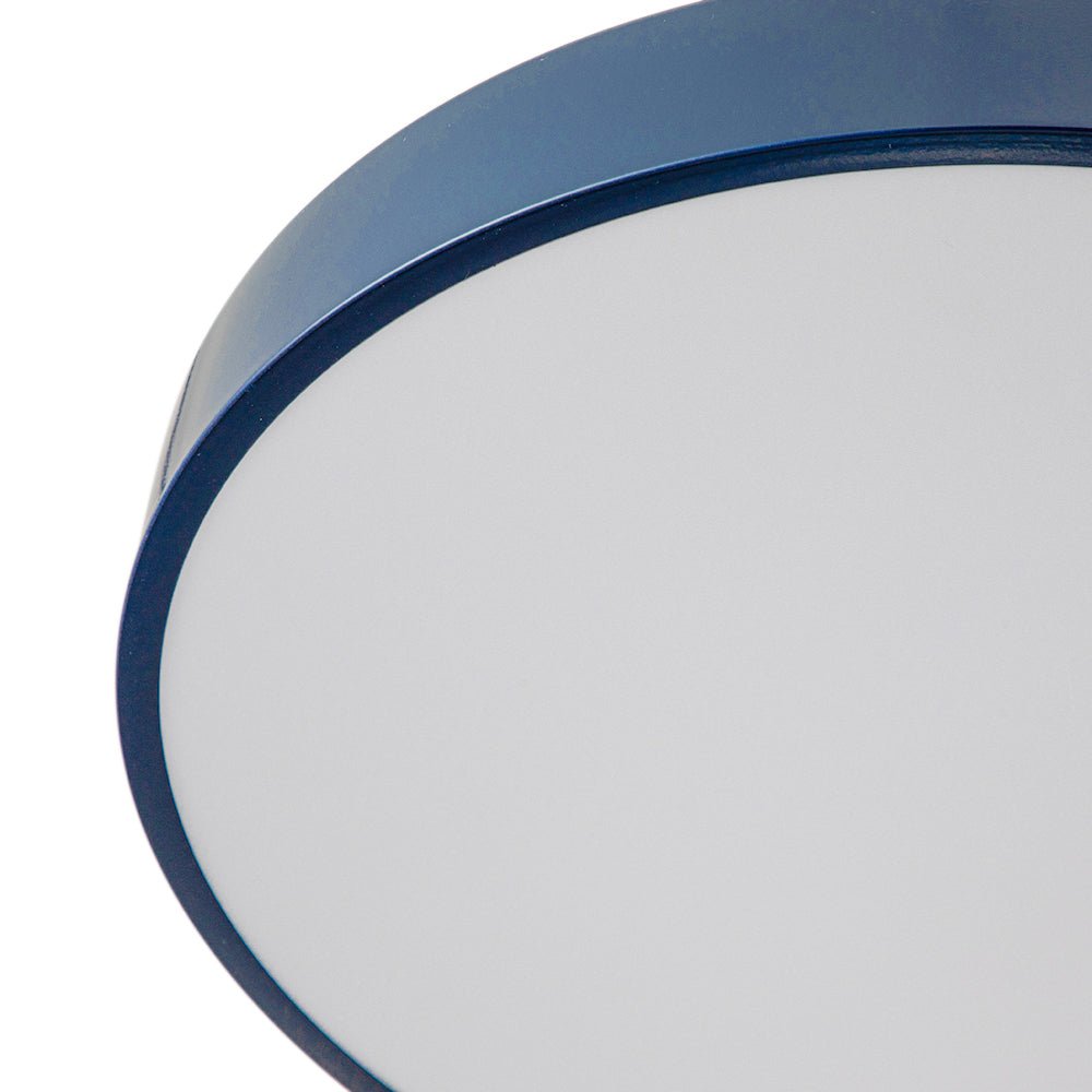 Scandinavian Blue Round LED Semi Flush Mount Light | Farmhouze Light
