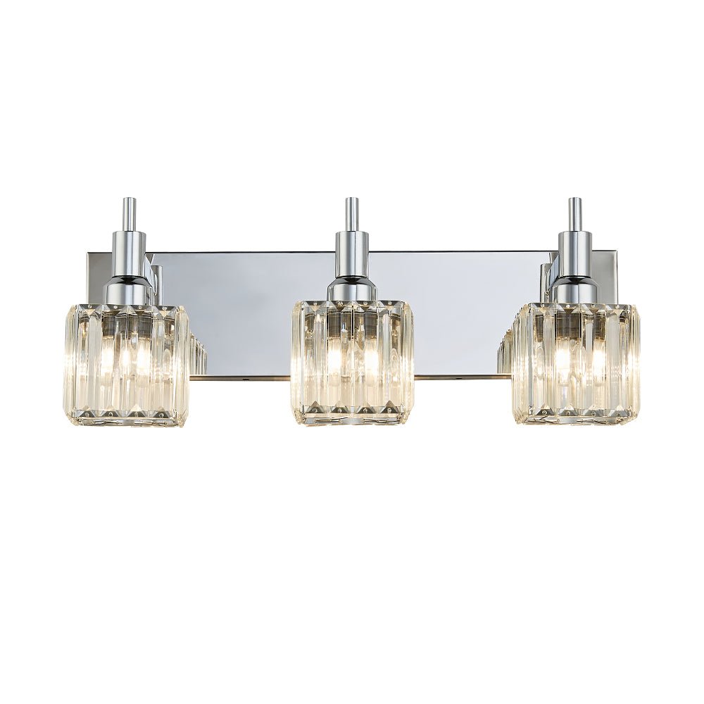 Modern Square Crystal Shade Bathroom Vanity Wall Light Farmhouze Light