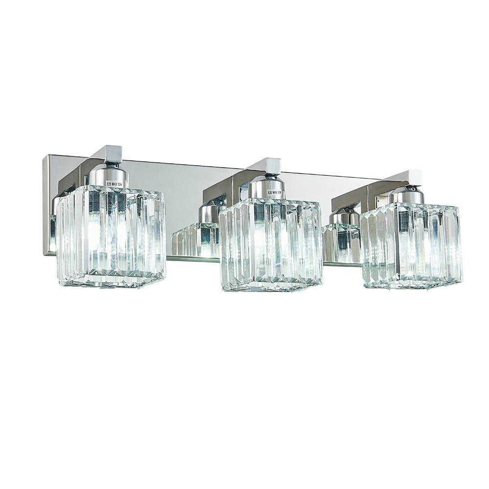 Modern Square Crystal Shade Bathroom Vanity Wall Lamp Farmhouze Light