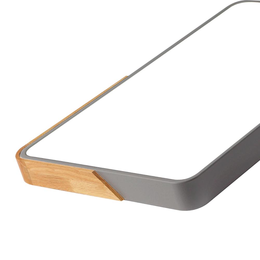 Wood Rectangle LED Ceiling Light | Farmhouze Light | Square Flush Mount ...