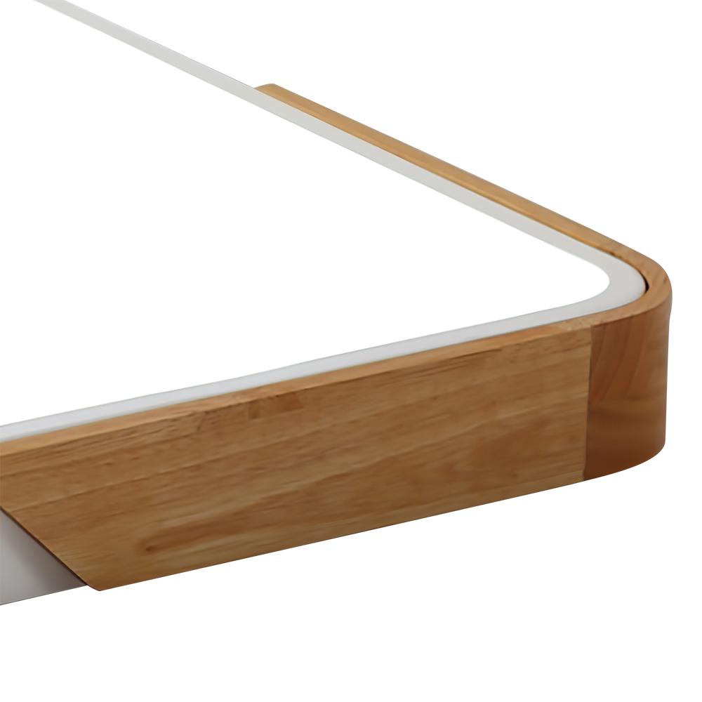 Wood Rectangle LED Ceiling Light | Farmhouze Light | Square Flush Mount ...