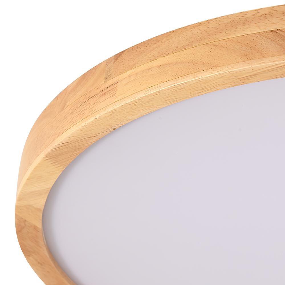 Farmhouse Wooden Round LED Ceiling Light | Farmhouze Light, Low Profile ...
